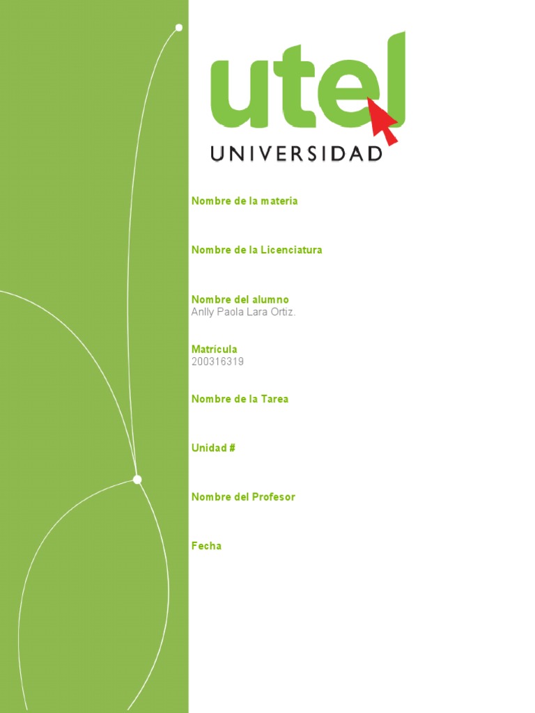 Formato de Tareas UTEL en Word | PDF