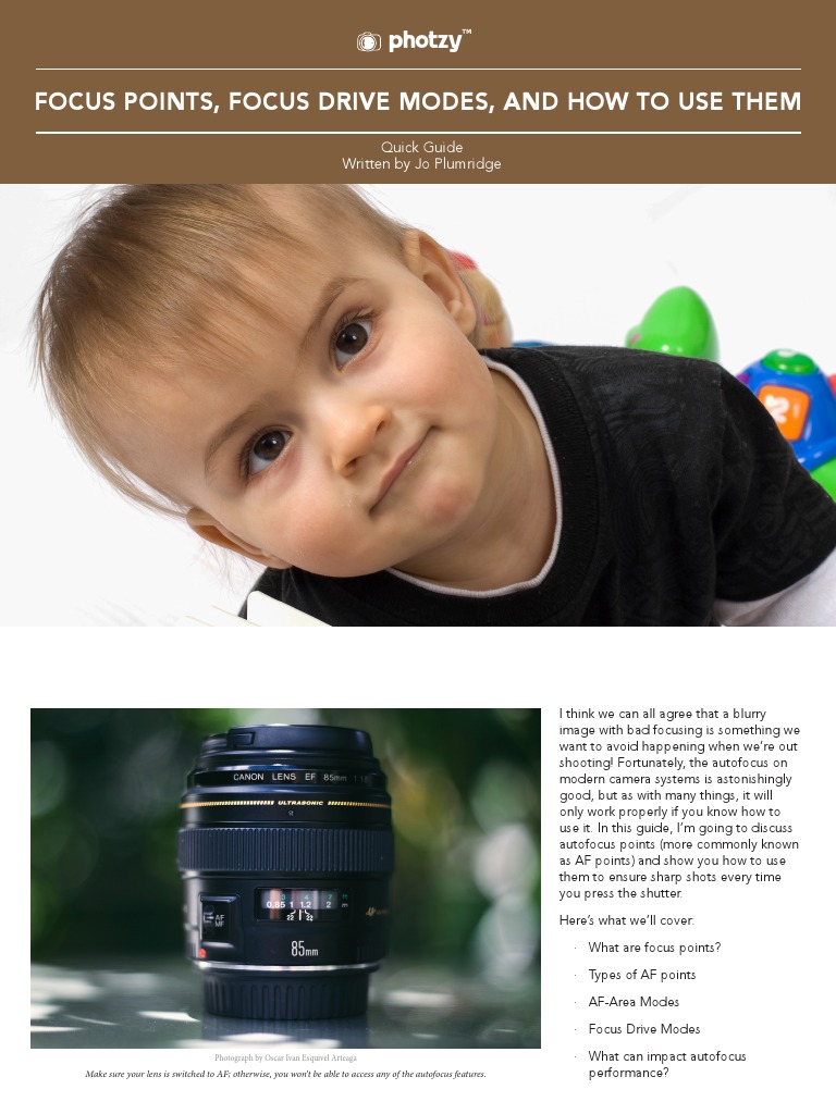 Focus Points, Focus Drive Modes | PDF | Autofocus | Mirrorless ...