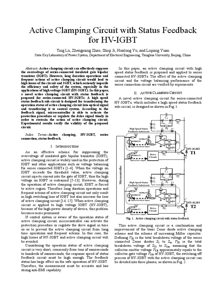 X - Active Clamping Circuit With Status Feedback For HV-IGBT | PDF ...