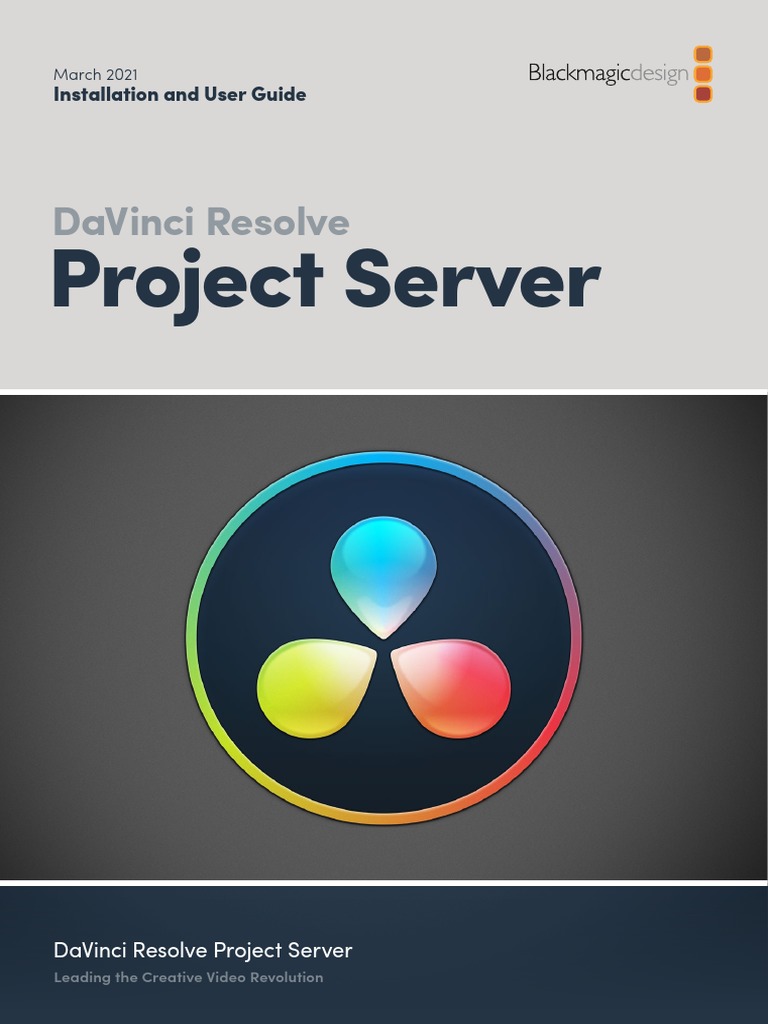 DaVinci Resolve Project Server User Guide | PDF | Ip Address | Gateway (Telecommunications)