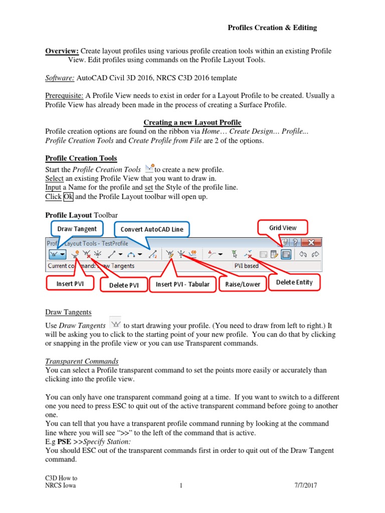 HowTo - Profile Creation C3D | PDF | Computer Science | Computing
