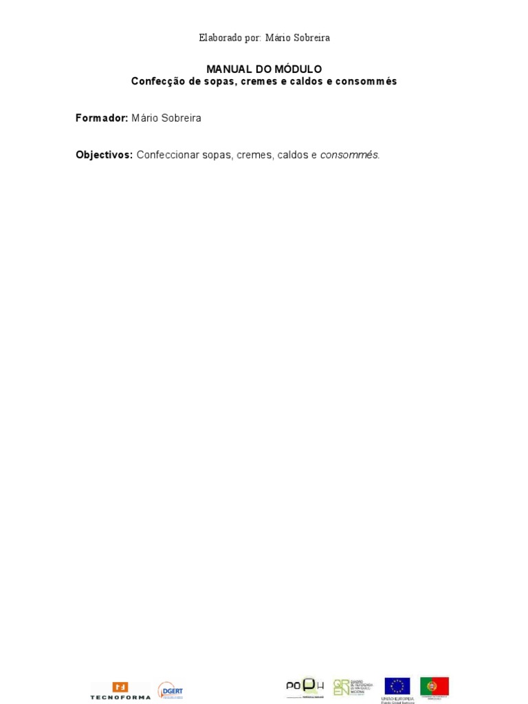 Manual - Sopas | PDF | Caldo | Sopa