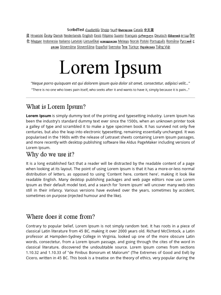 What Is Lorem Ipsum? | PDF