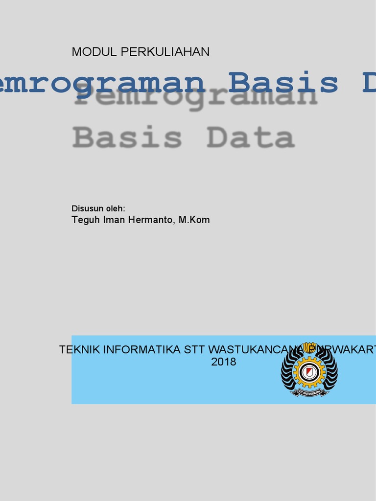 Modul Pemrograman Basis Data-Dikonversi | PDF