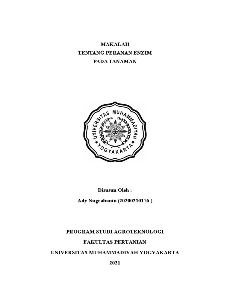 Peran Enzim Pada Tanaman | PDF