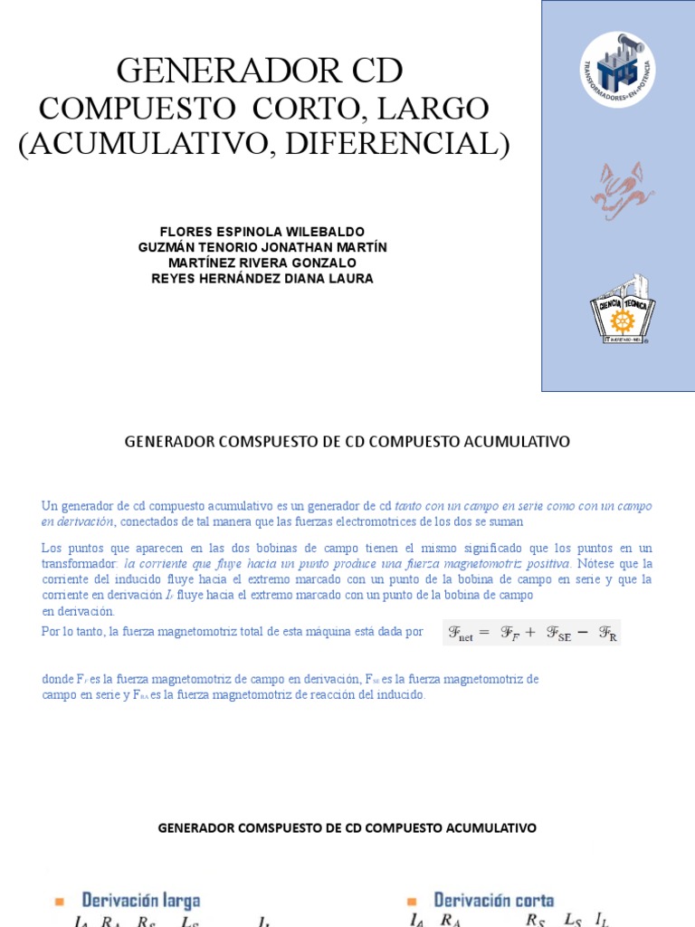 Generador CD Compuesto Corto, Largo Acumulativo, Diferencial | PDF ... Generador CD Compuesto Corto, Largo Acumulativo, Diferencial | PDF ...