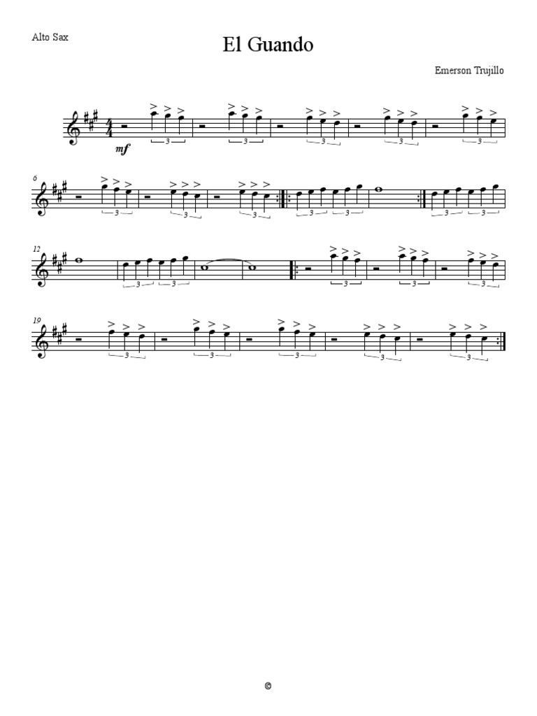 El Guando - Alto Sax | PDF
