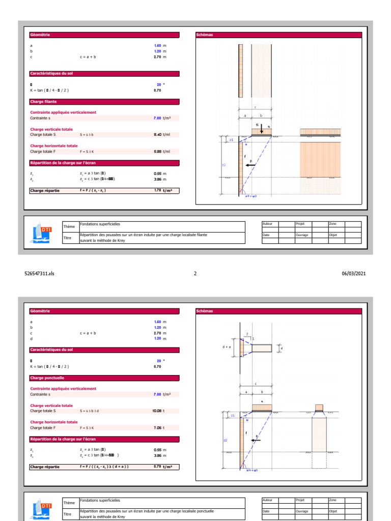 Répartition Charge Sur Écran Suivant Méthode de Krey | PDF | Génie ...