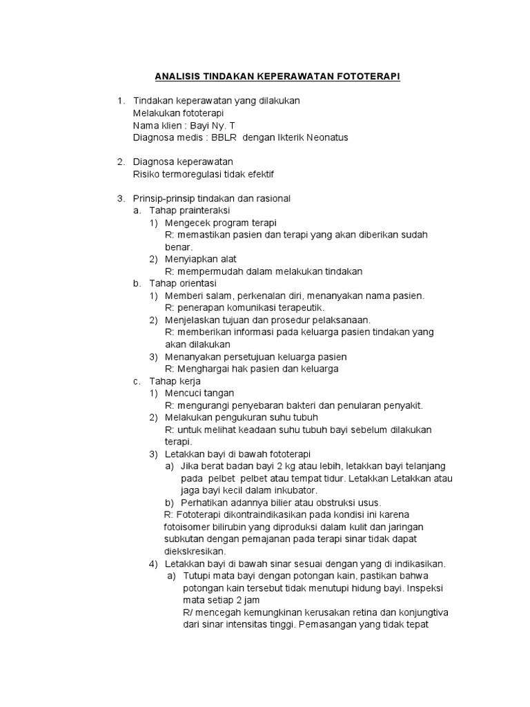 Fototerapi untuk Mengendalikan Kadar Bilirubin pada Bayi dengan Ikterus ...