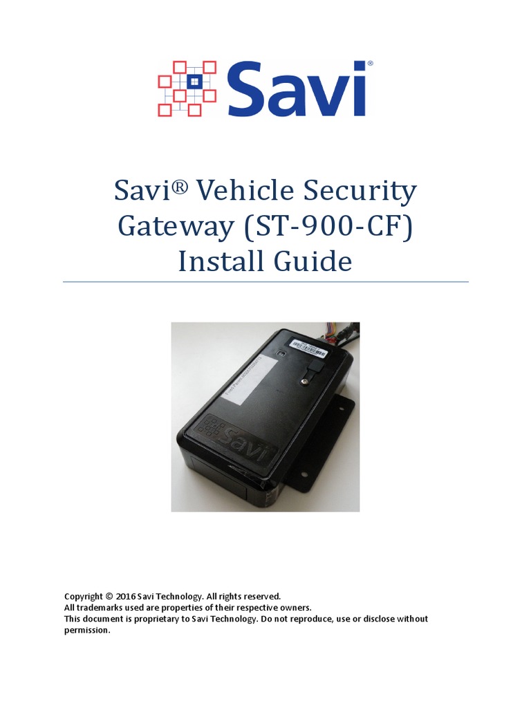 ST-900-CF Install Guide v1.1 | PDF | Electrical Wiring | Specification ...