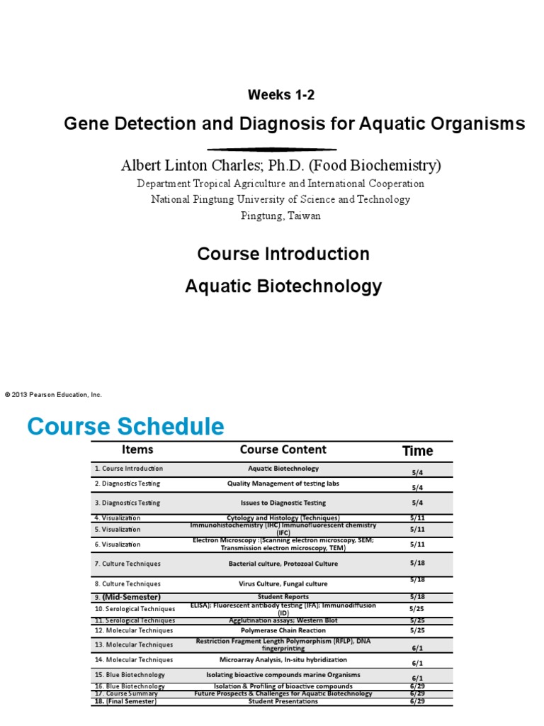 Week 1 Course Introduction - Aquatic Biotechnology | PDF | Genetic ...
