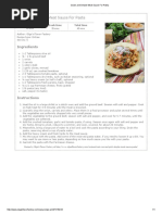 Mighty Meaty Pasta Sauce Recipe | PDF | Tomato Sauce | Pasta