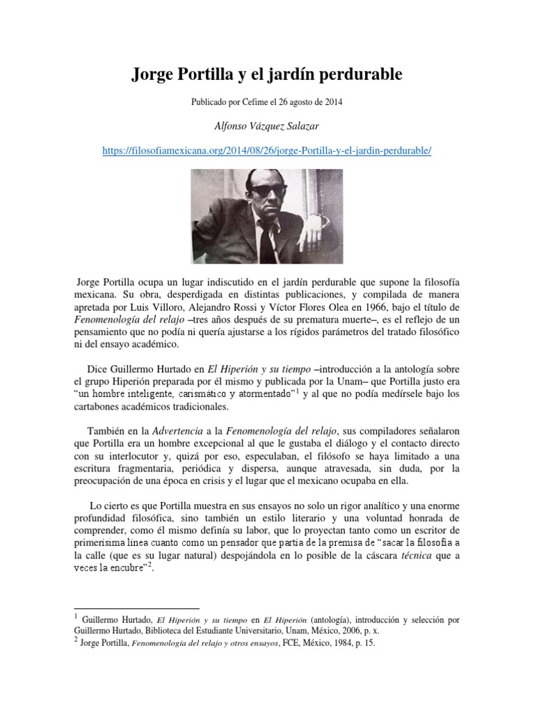 Jorge Portilla: Filosofía y Relajo | PDF | México | marxismo