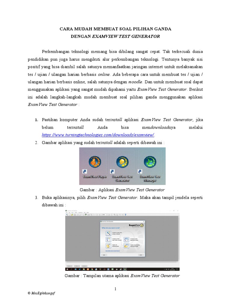 Cara Mudah Membuat Soal Pilihan Ganda | PDF