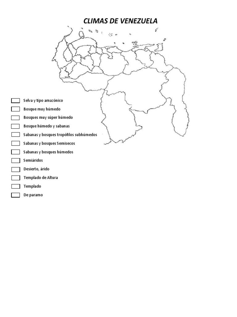 CLIMA de Venezuela Mapa | PDF
