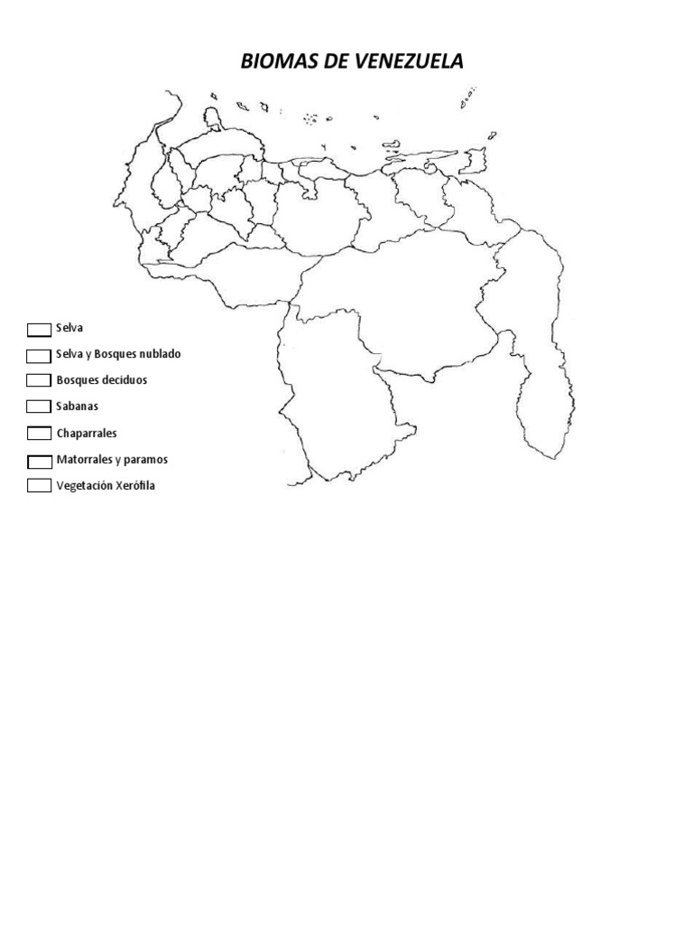 Biomas de Venezuela Mapa | PDF