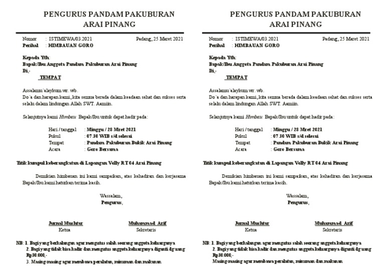 UNdangan Goro - Pandam | PDF