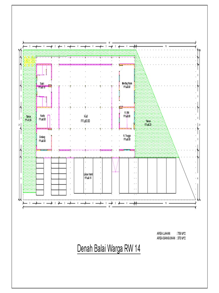 Denah Balai Warga-Model | PDF