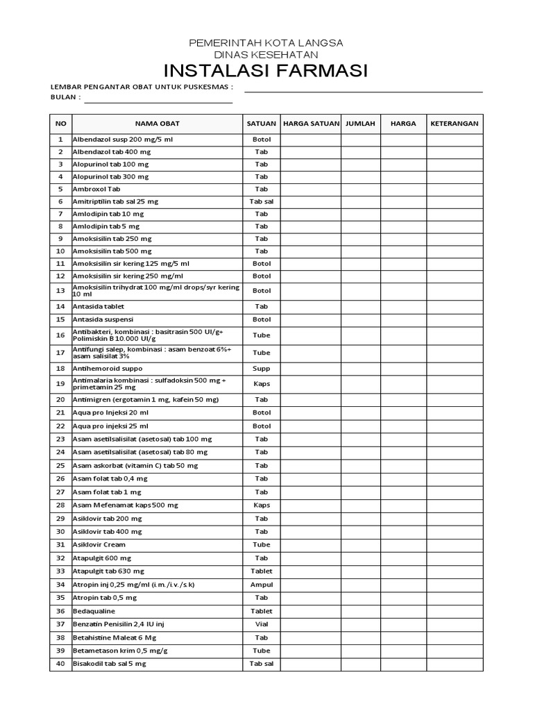 Draft Lampiran Amprah 2020 Rita | PDF | Organic Compounds | Clinical Medicine