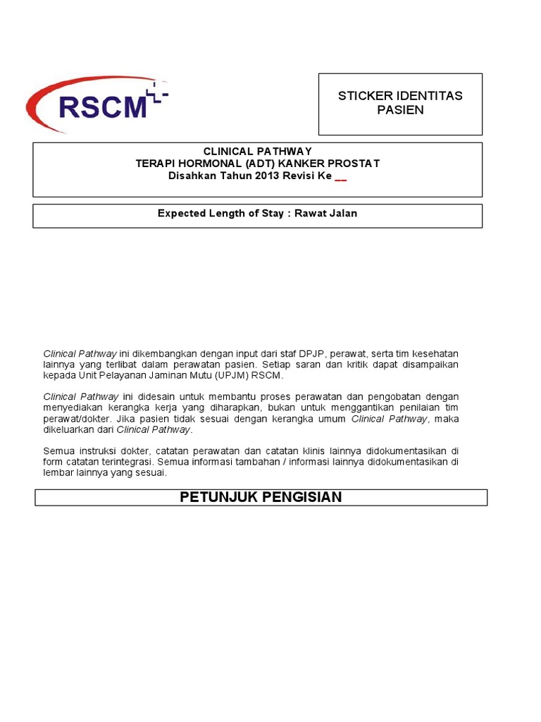 Clinical Pathway ADT Kanker Prostat | PDF | Pengembangan Diri ...