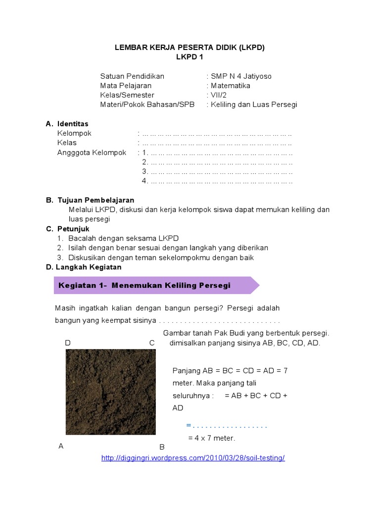 LKPD PPL 1 Persegi 1 | PDF