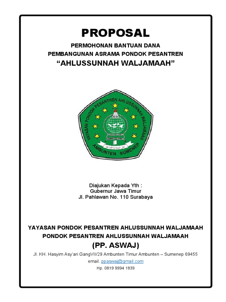 Proposal Permohonan Bantuan Dana 2021 | PDF