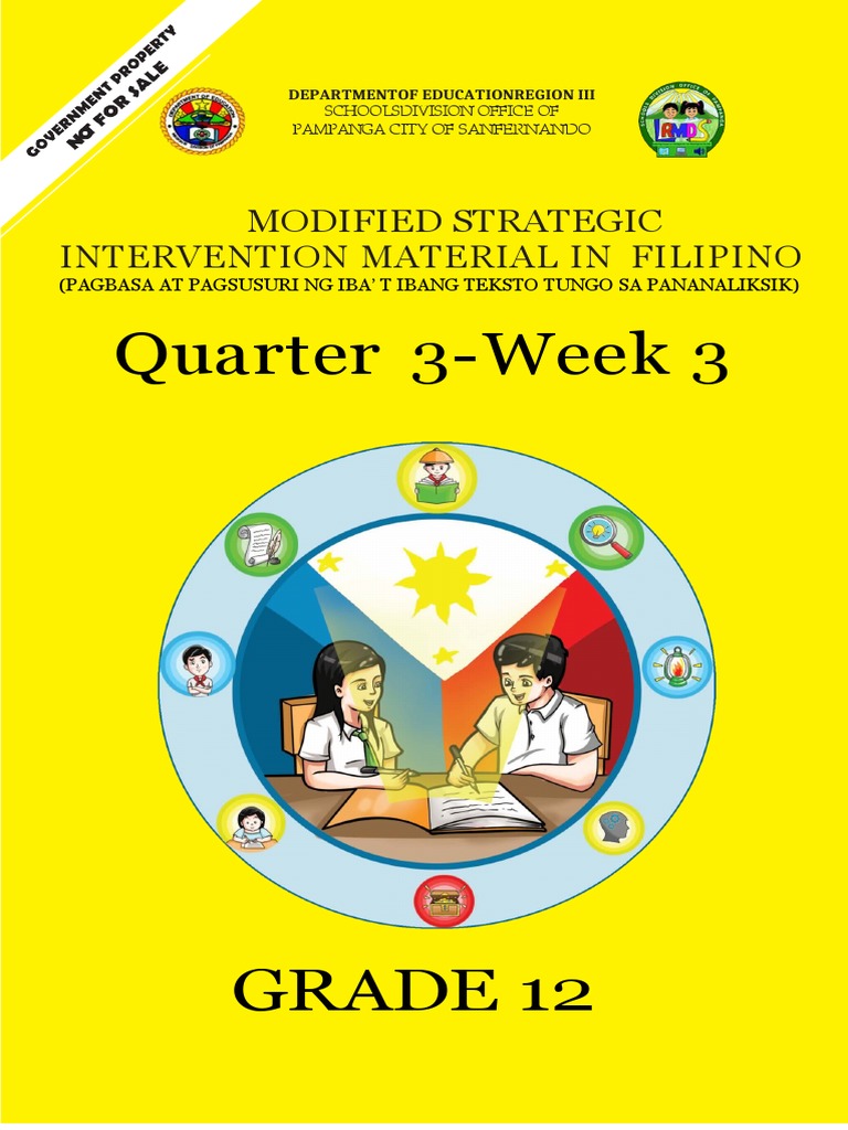 Grade 12 Pagbasa at Pagsusuri - WEEK 3 MELC 5 1 | PDF