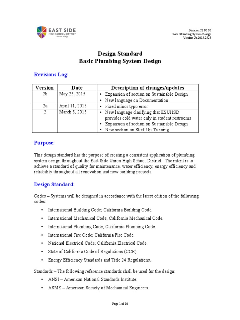 Basic Plumbing System Design - DS - V2b.2015.0525 | PDF | Pipe (Fluid ...