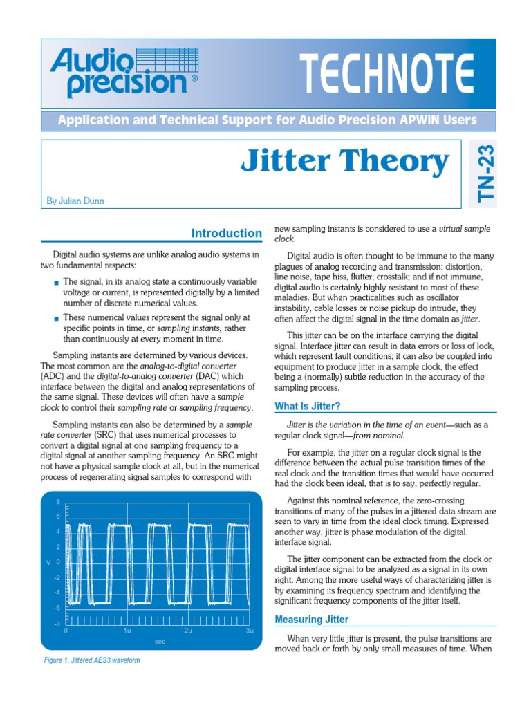 AP Jitter Theory | PDF | Sampling (Signal Processing) | Analog To ...