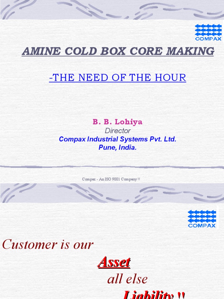 Amine Cold Box Core Making: - The Need of The Hour | PDF | Casting ...
