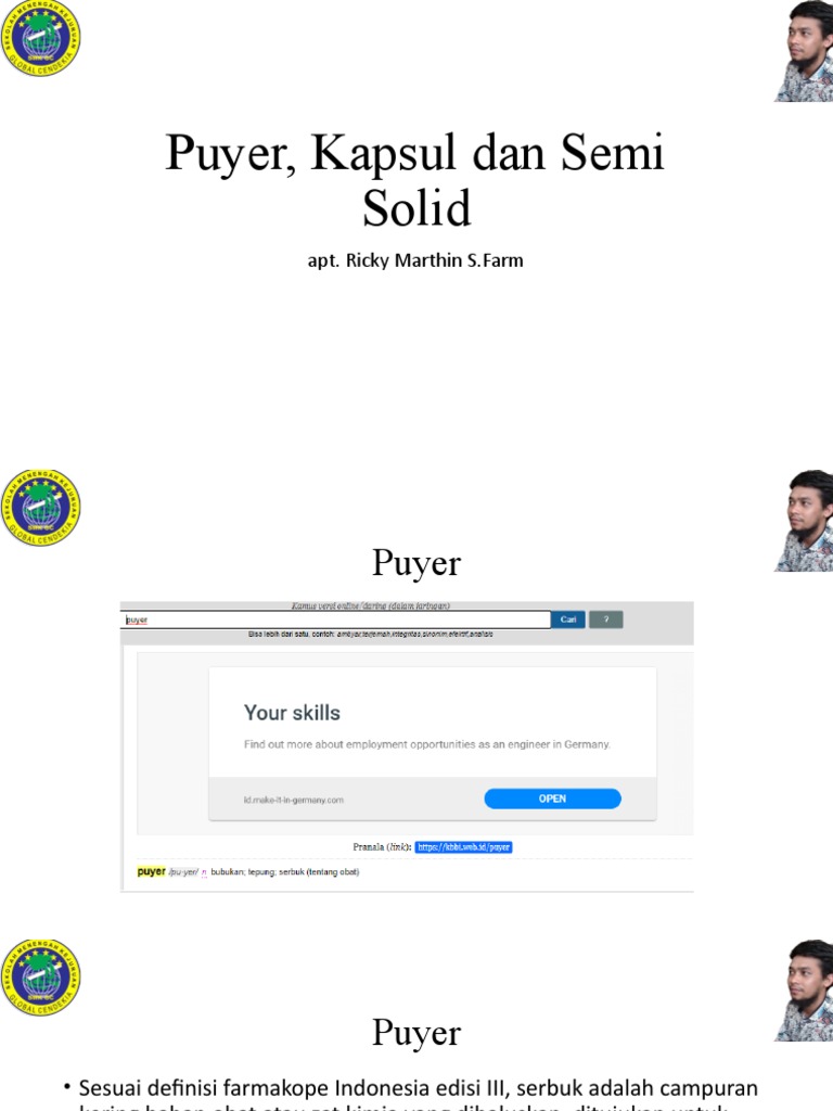 Puyer, Kapsul Dan Semi Solid | PDF