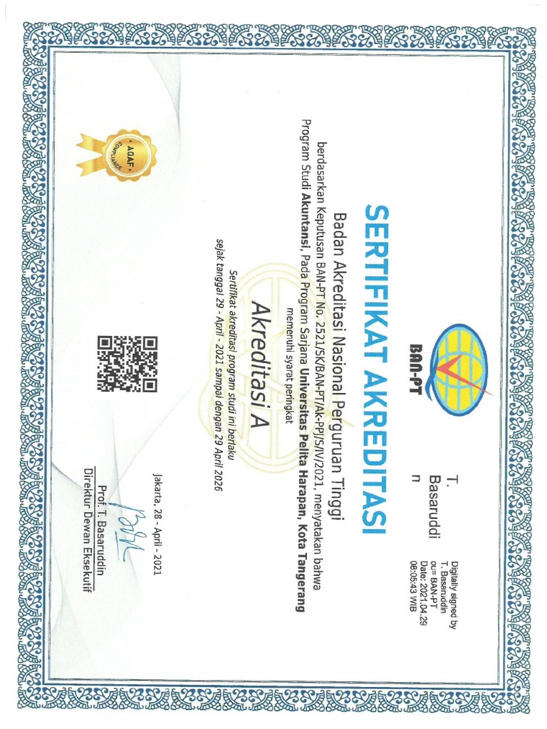 Sertifikat Akreditasi | PDF