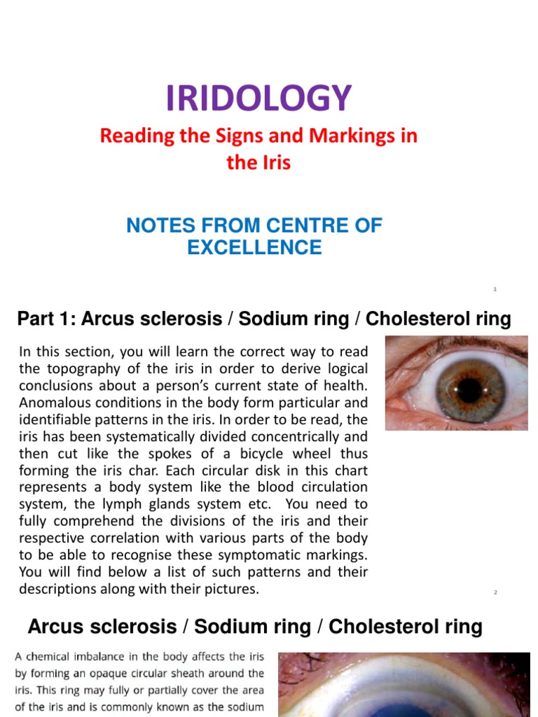 Iridology-Signs and Markings | PDF | Medical Specialties | Anatomy