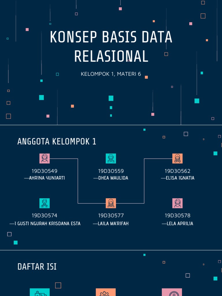 Konsep Basis Data Relasional (KELOMPOK 1 - MATERI 6) | PDF
