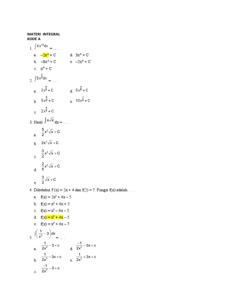 Materi Integral | PDF