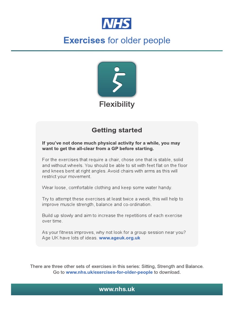 NHS Flexibility Exercise | PDF | Flexibility (Anatomy) | Shoulder