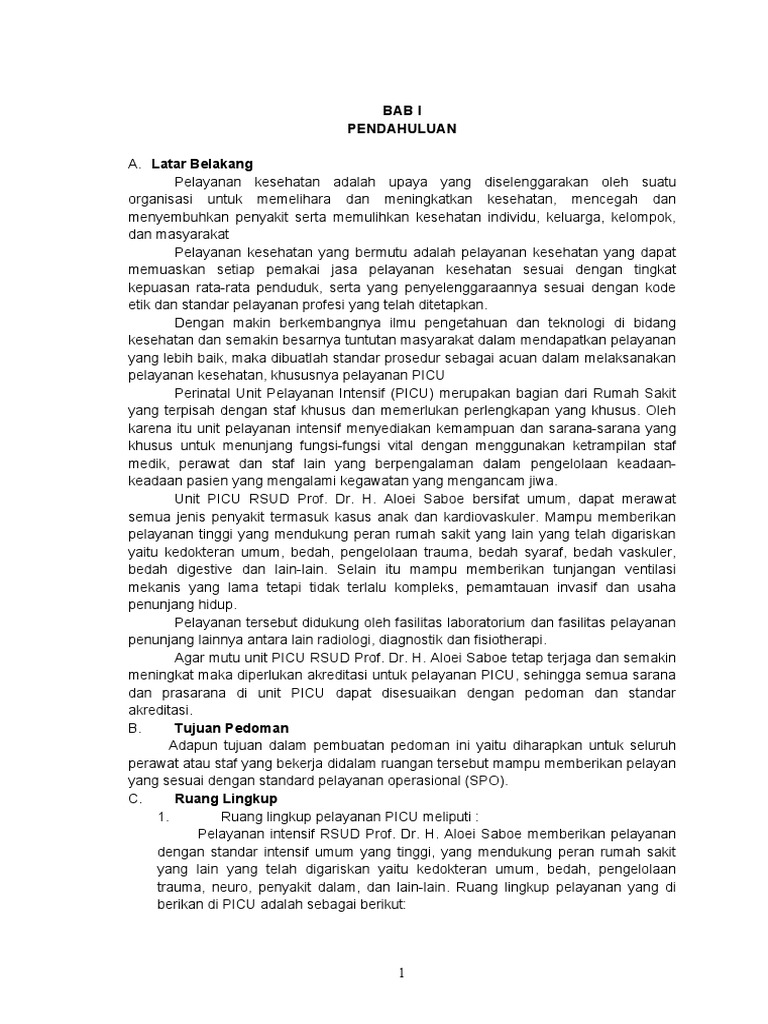 Pedoman Pelayanan Picu Rsas | PDF
