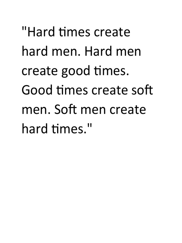 Hard Men Create Good Times | PDF