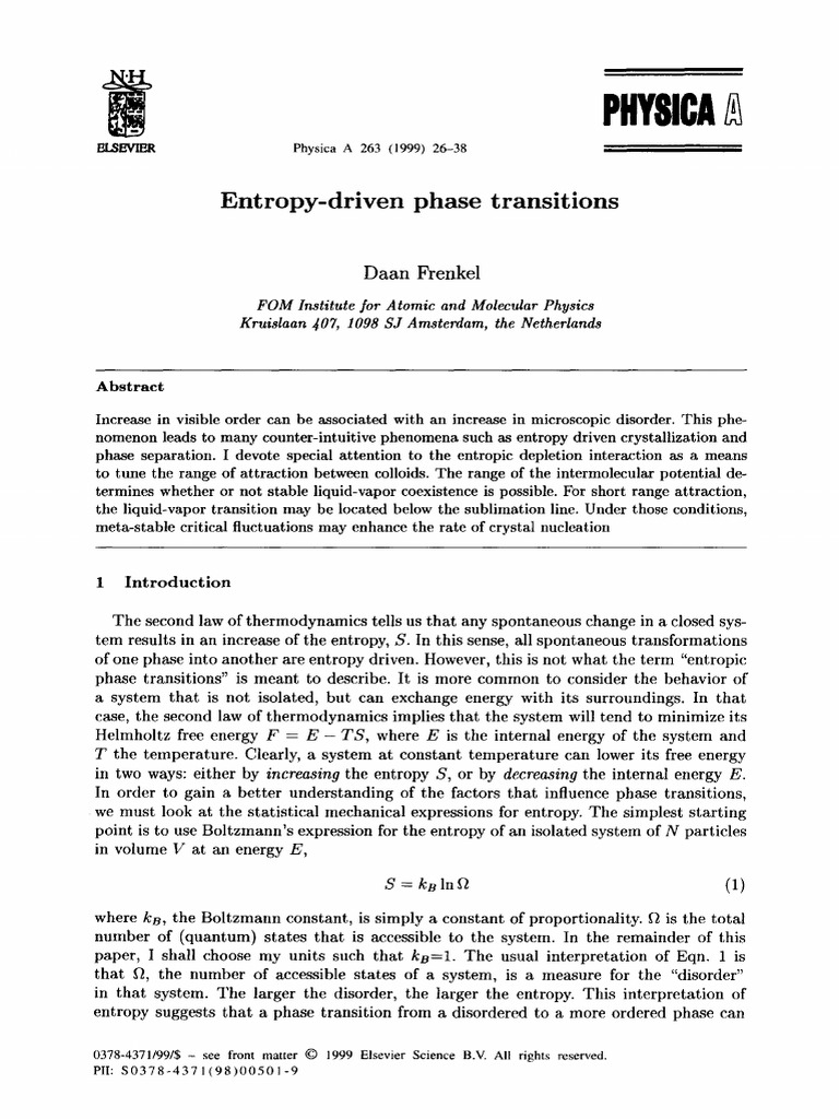 Entropy-Driven Phase Transitions | PDF | Nucleation | Liquid Crystal