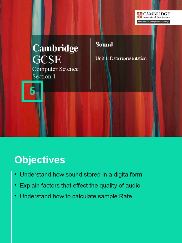 Data Representation L5 Sound | PDF | Sampling (Signal Processing) | Hertz