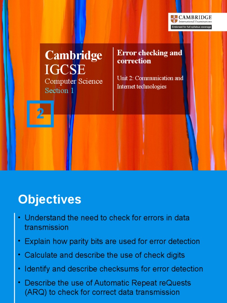 Communication L2 Error Checking And Correction PDF Error Detection 