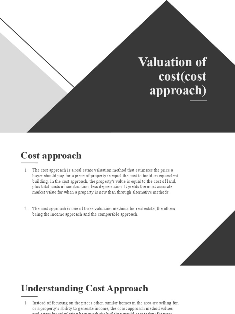 Real Estate Valuation: Cost Approach | PDF | Real Estate Appraisal ...