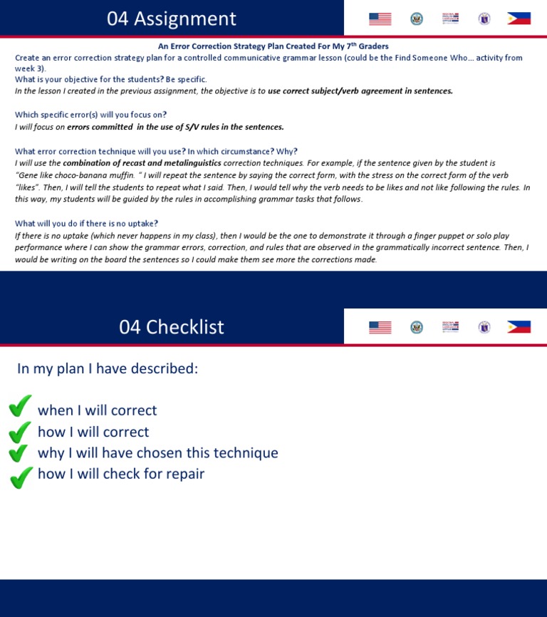 Error Correction Strategy for 7th Graders | PDF