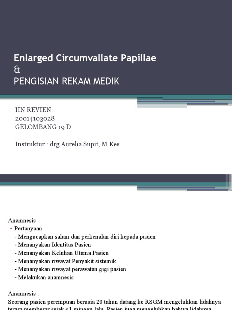 Enlarged Circumvallate Papillae | PDF