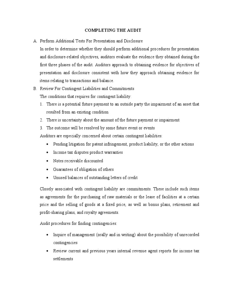 Completing The Audit | Download Free PDF | Auditor's Report | Audit