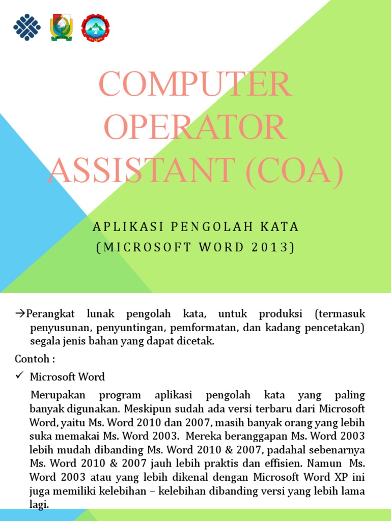 COA Ms. Office Word | PDF