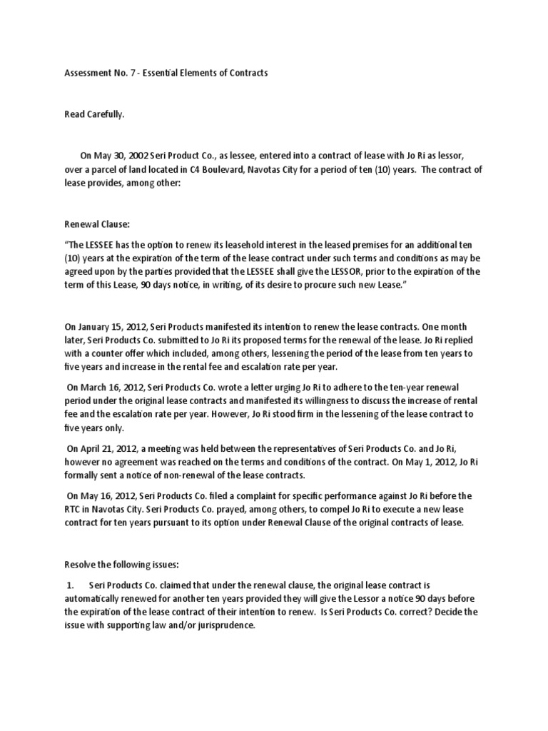 Assessment 7 Business Law | PDF | Lease | Legal Documents