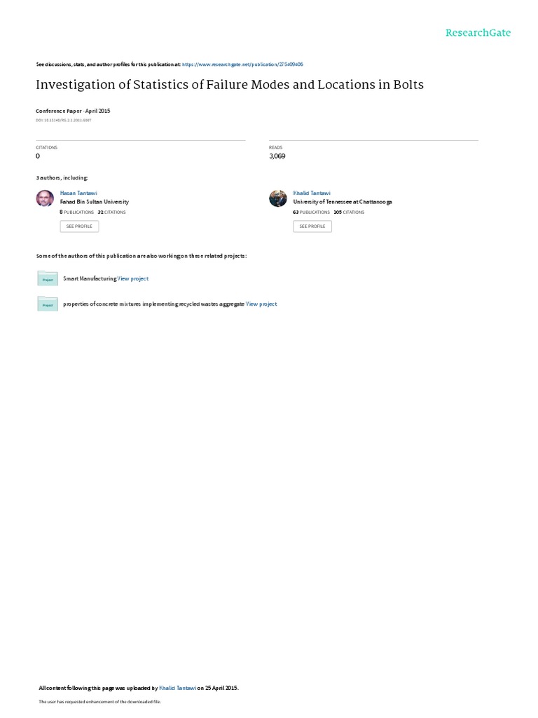 Bolt Failure Analysis | PDF | Screw | Fracture