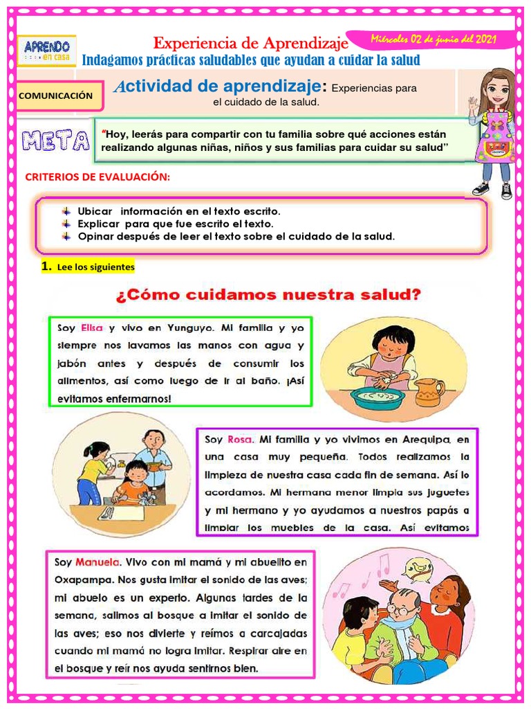 DIA 3 Experiencias para El Cuidado de La Salud | PDF