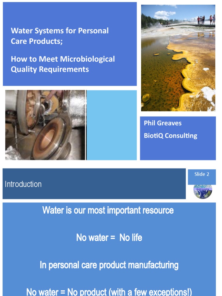 Water On Hygiene Practice | PDF | Purified Water | Ion Exchange